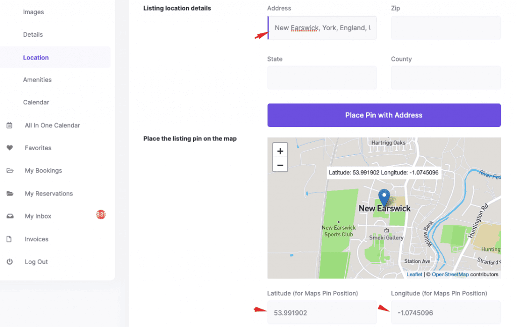 How to set the location of a property on the map - WP Rentals Help